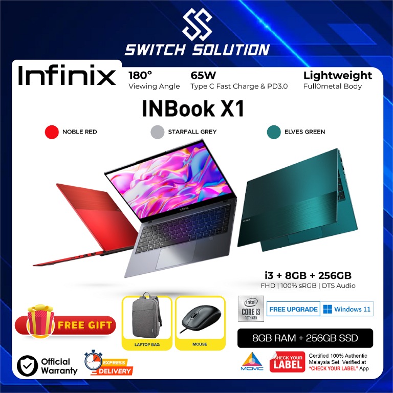Infinix InBook X1 Intel i3 10th Gen | Intel Core i3-1005G1 (8GB RAM ...