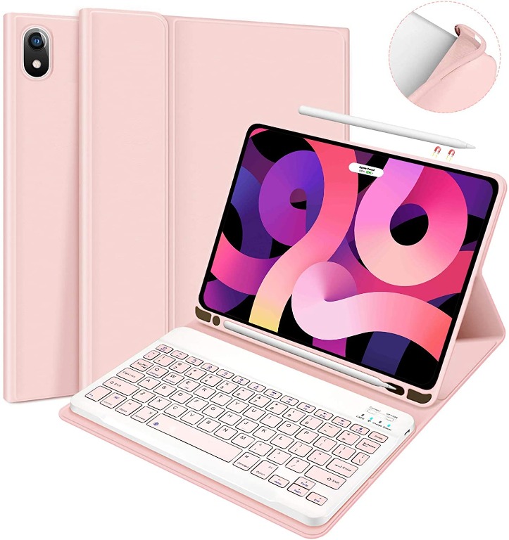 iPad Air 4th Generation 10.9 2020 Keyboard Case with Pencil Holder ...