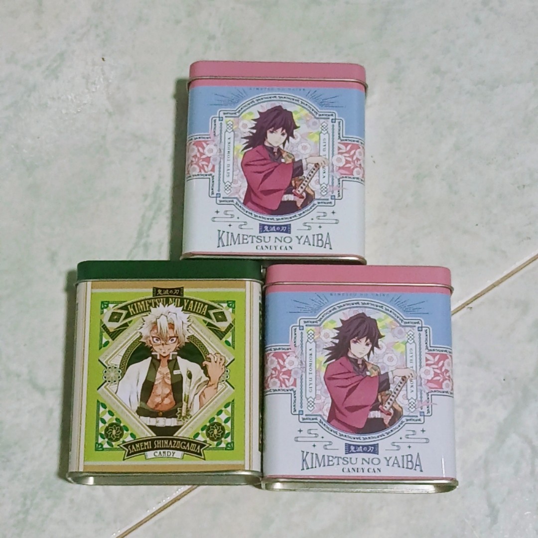 Kimetsu no yaiba demon slayer giyu giyuu sanemi candy tin metal can ...