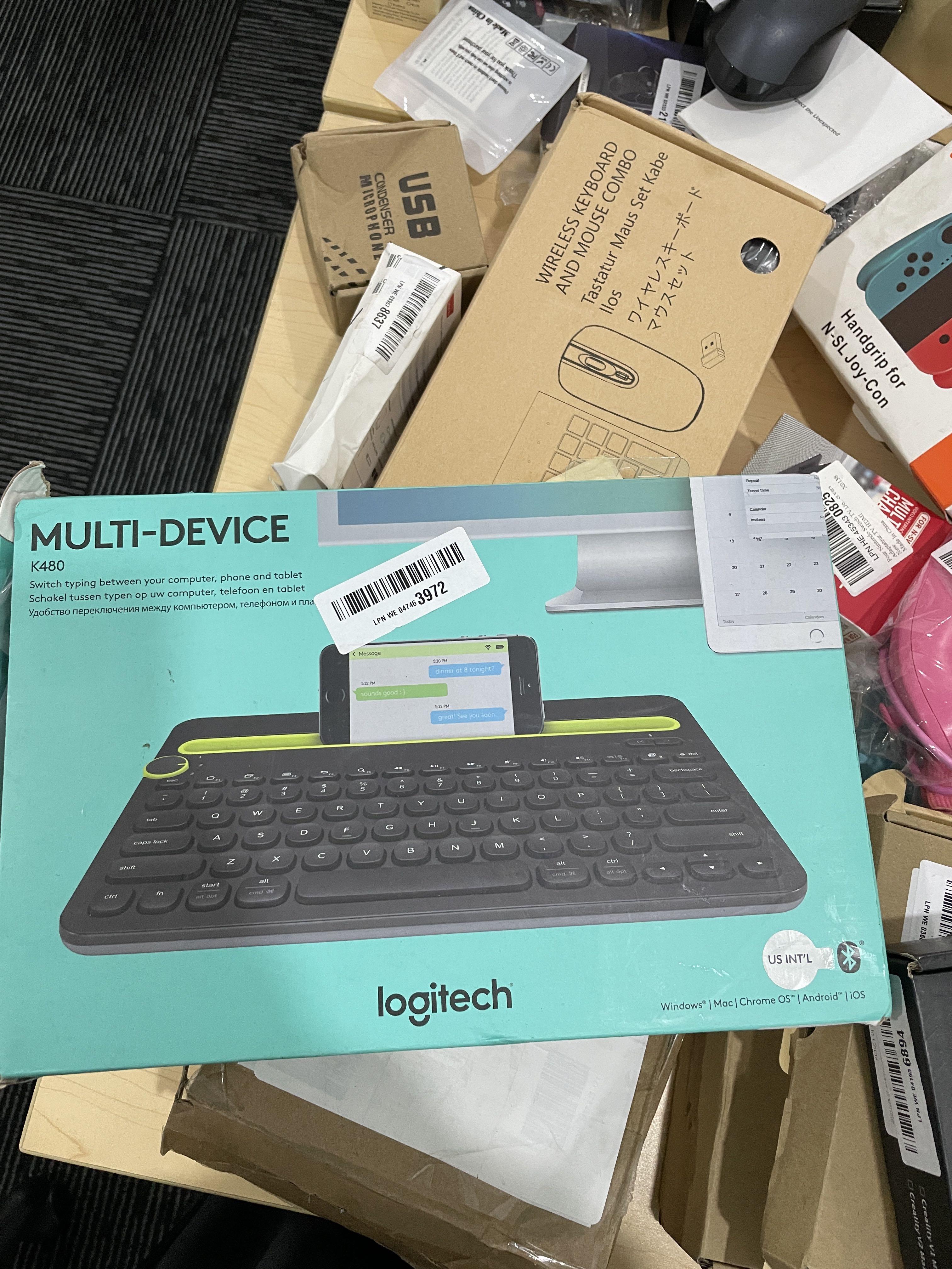 LOGITECH MULTI DEVICE KEYBOARD K480, Computers & Tech, Parts ...