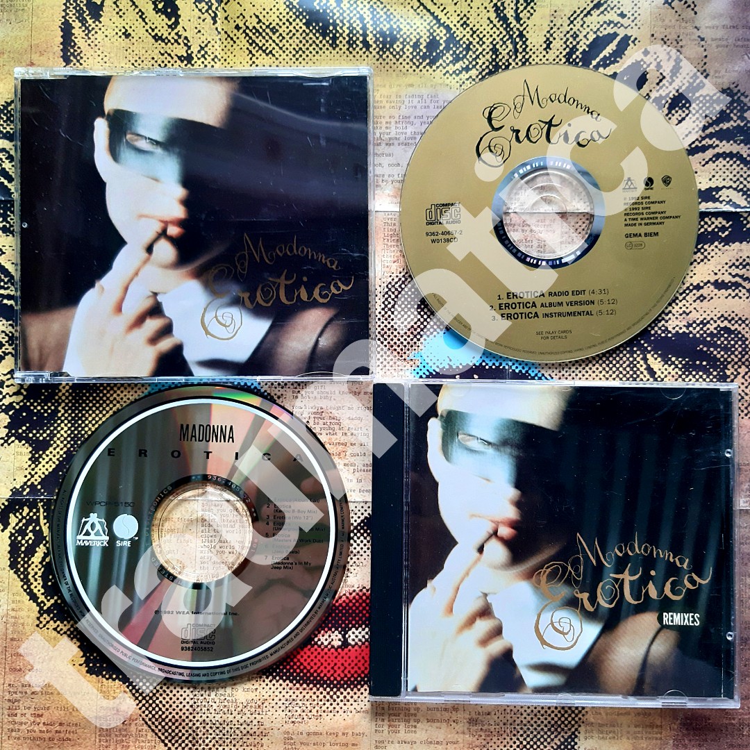 Madonna - Erotica + Remixes CD, Hobbies & Toys, Music & Media, CDs & DVDs on Carousell