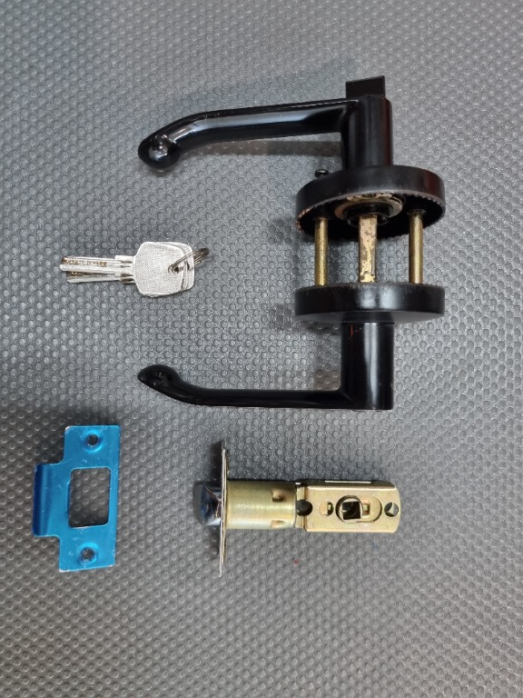 Matt Black Door Lock, Furniture & Home Living, Security & Locks, Locks ...