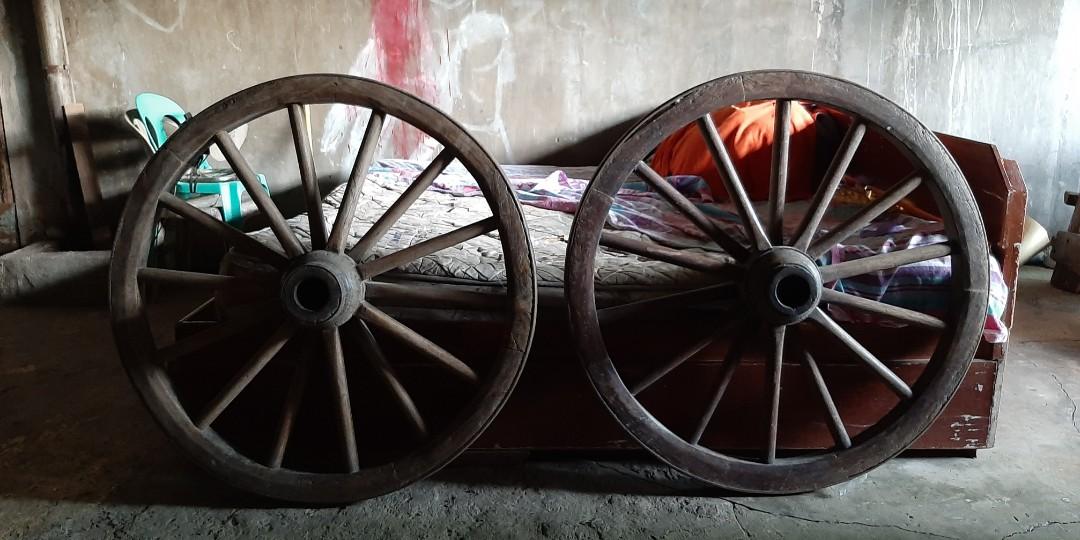 Molave Kalesa wheels, Furniture & Home Living, Furniture, Other Home ...