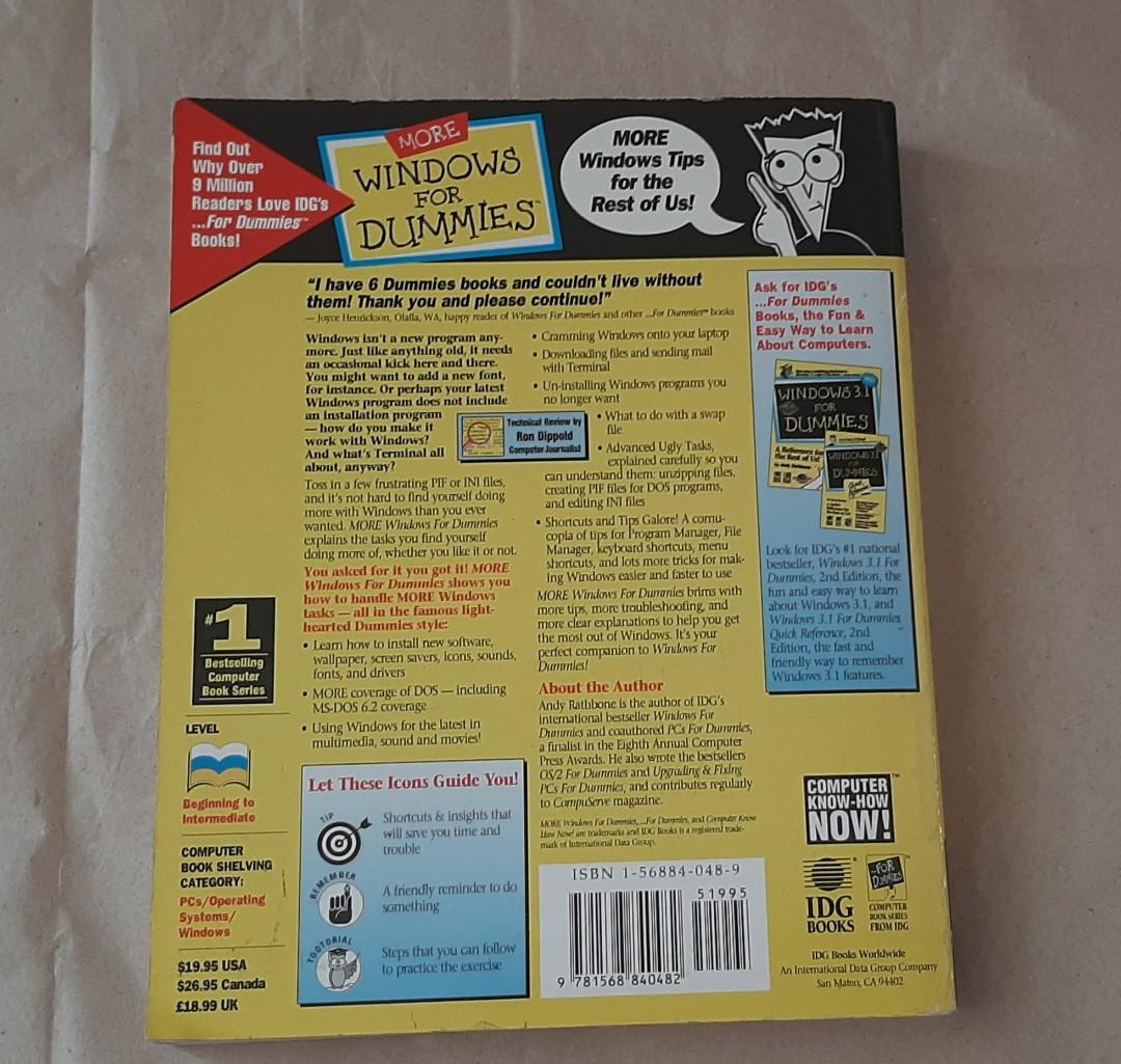 More Windows For Dummies By Andy Rathbone Collectible Computer ...