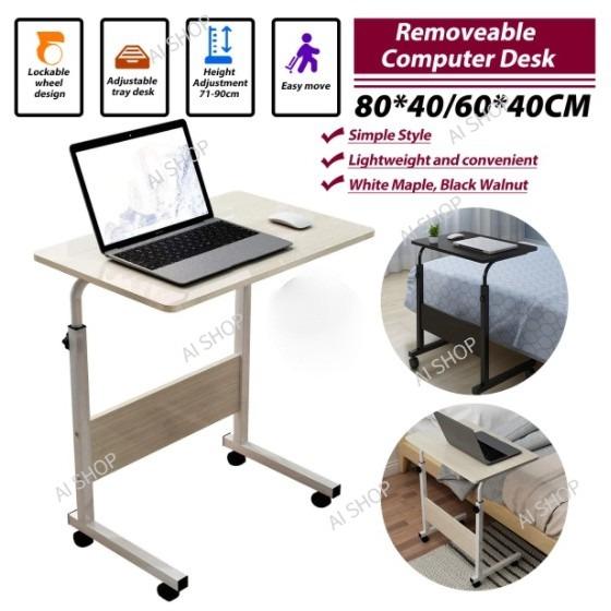 Movable Computer Table Adjustable Portable Laptop Desk Rotate Laptop ...