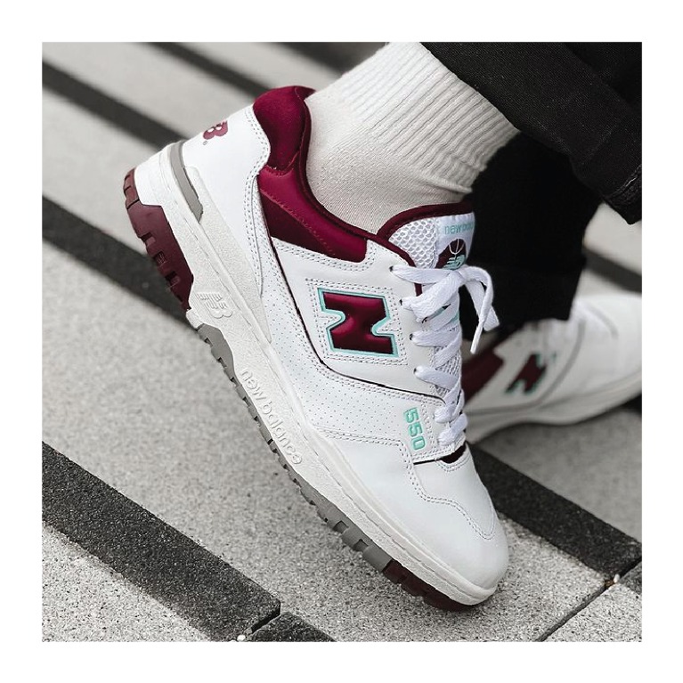 New Balance BB550 Oxfords Burgundy, Men's Fashion, Footwear, Sneakers ...
