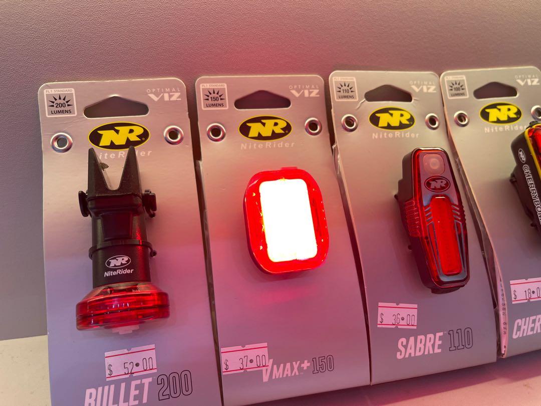 New: niterider rear light bullet vmax+ Sabre cherrybomb, Sports ...