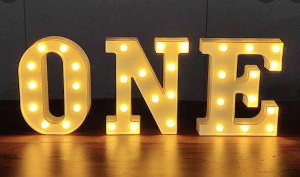 ONE Marquee Letters, Babies & Kids, Baby Nursery & Kids Furniture ...