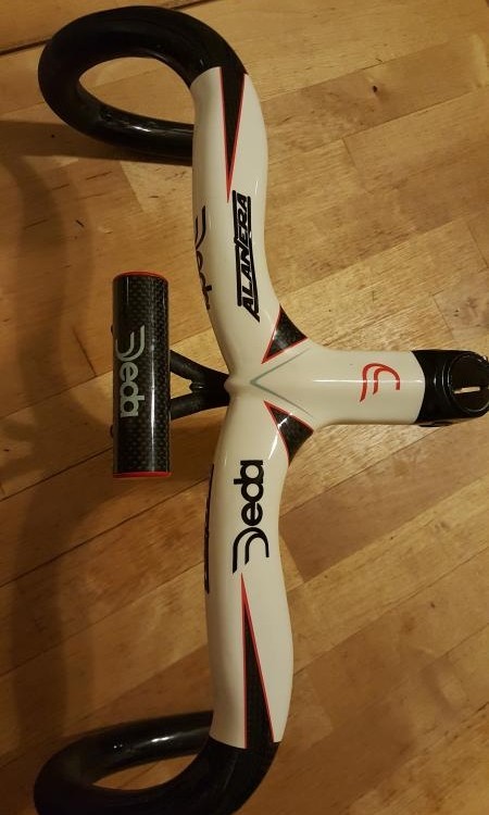 Original Deda Alanera Carbon Integrated Handlebar with Computer Bridge ...