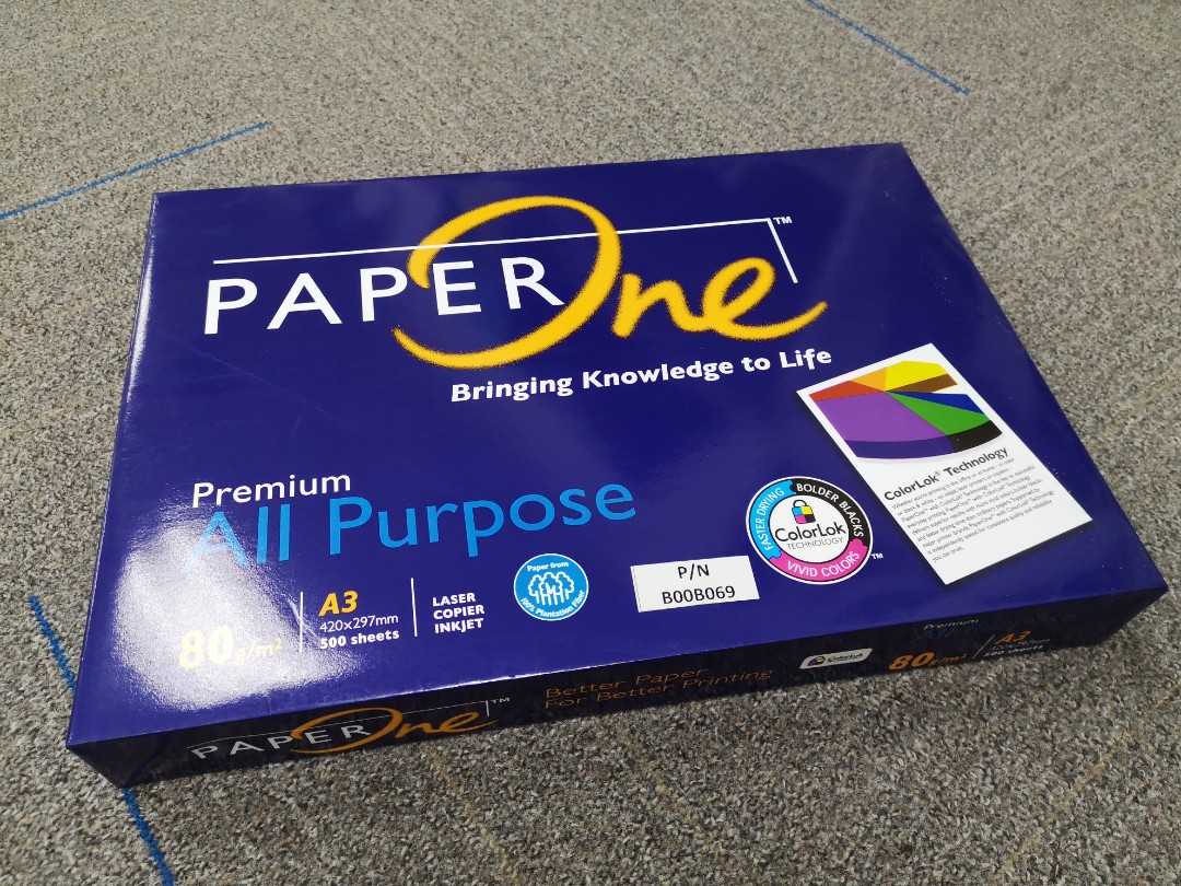 Paper One A3 paper 80g/m2, Hobbies & Toys, Stationery & Craft, Art ...