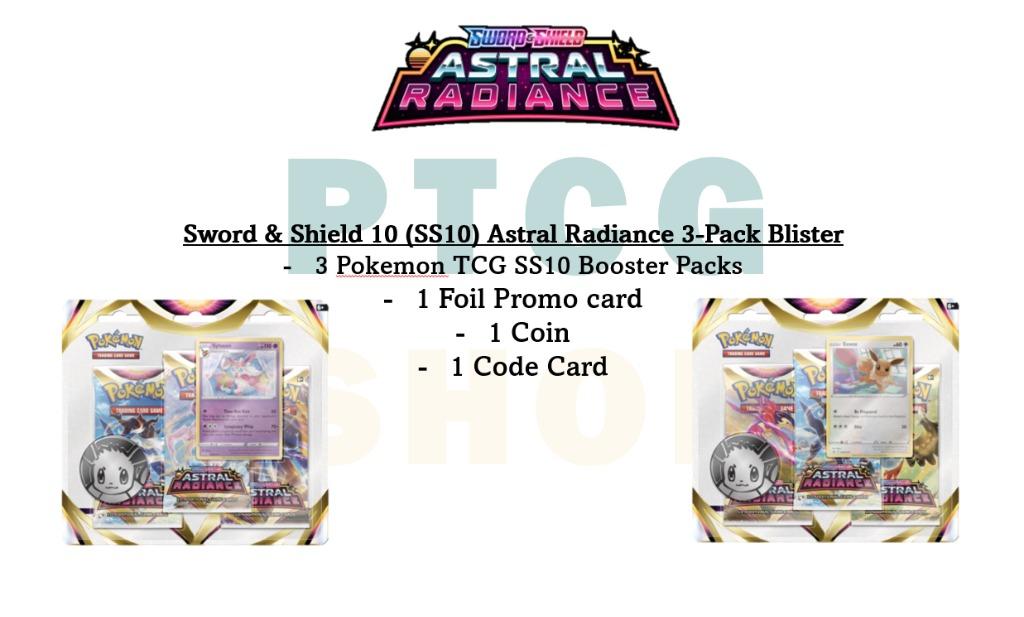 (PO) Astral Radiance 3 Pack Blister - Pokemon TCG Cards Sword & Shield ...
