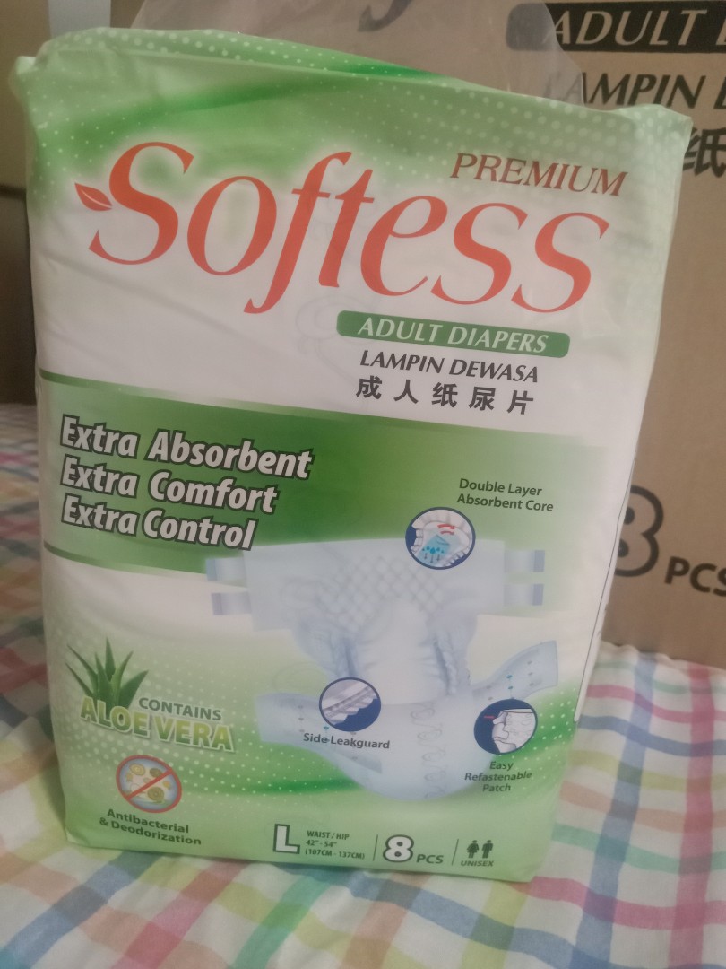 Premium Softess L Size Pampers, Health & Nutrition, Assistive ...