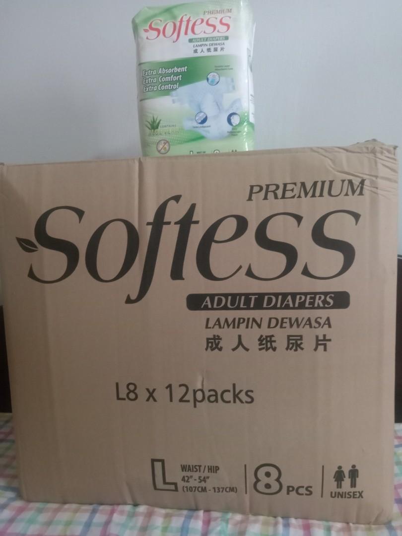 Premium Softess L Size Pampers, Health & Nutrition, Assistive ...