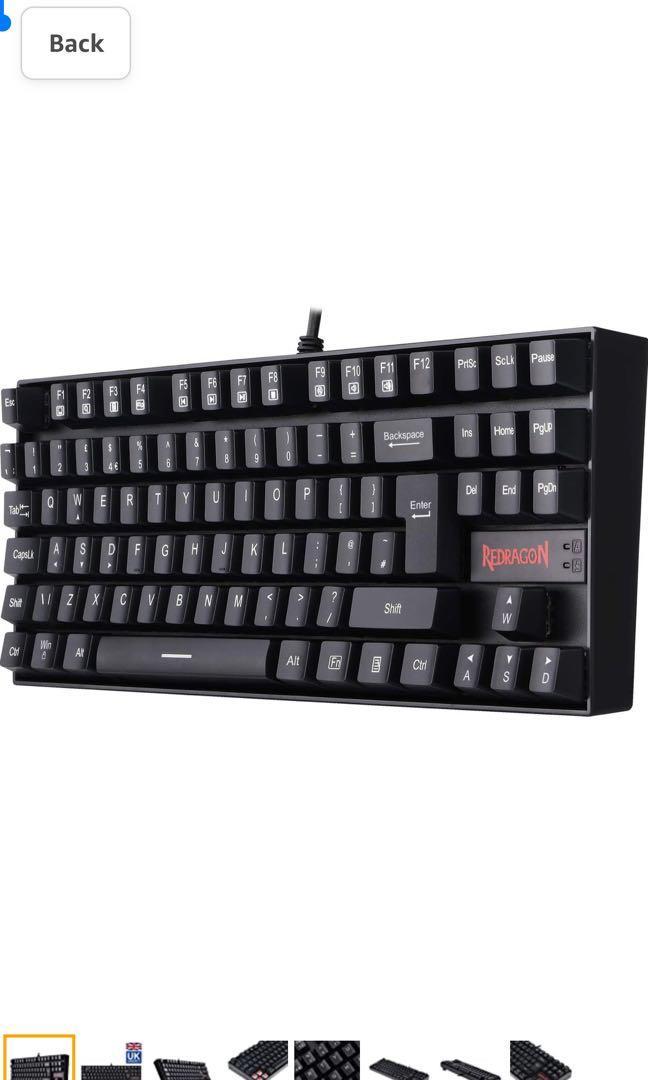 Redragon K552 60% Mechanical Gaming Keyboard Wired with Red Switches ...