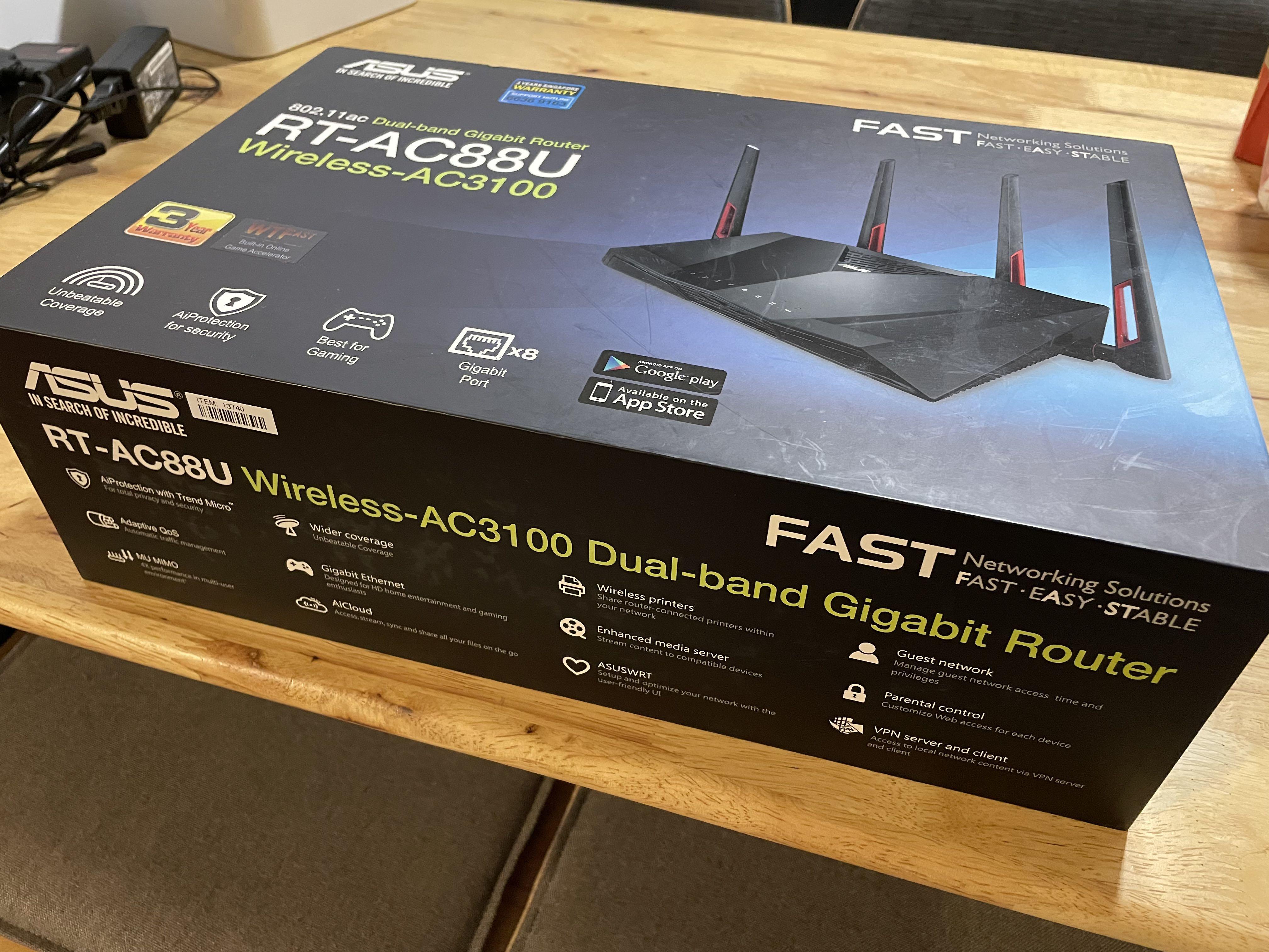 RT-AC88U Gaming Router, TV & Home Appliances, TV & Entertainment ...