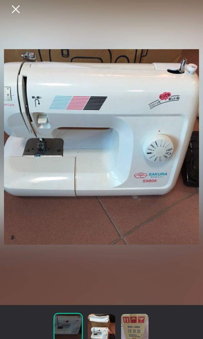 Sakura Sewing Machine S9808, TV & Home Appliances, Other Home ...