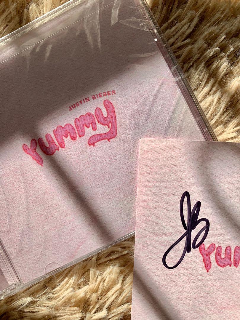 SIGNED YUMMY ALBUM BY JUSTIN BIEBER, Hobbies & Toys, Music & Media, CDs ...
