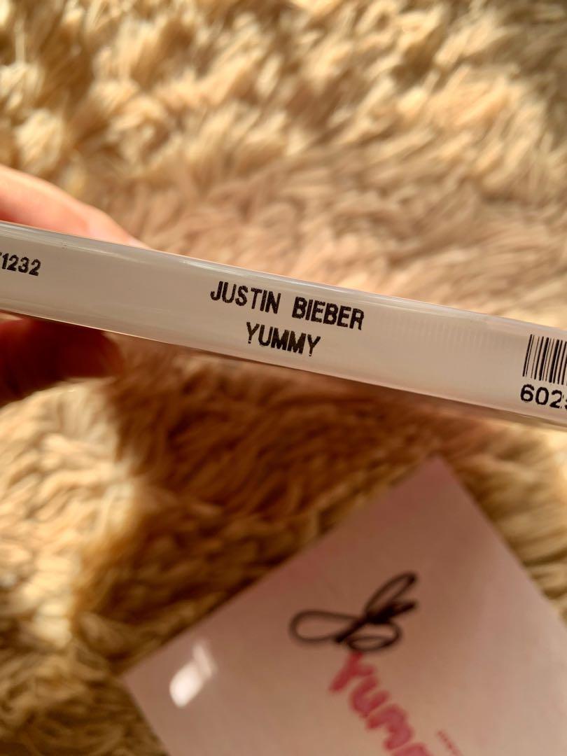 SIGNED YUMMY ALBUM BY JUSTIN BIEBER, Hobbies & Toys, Music & Media, CDs ...