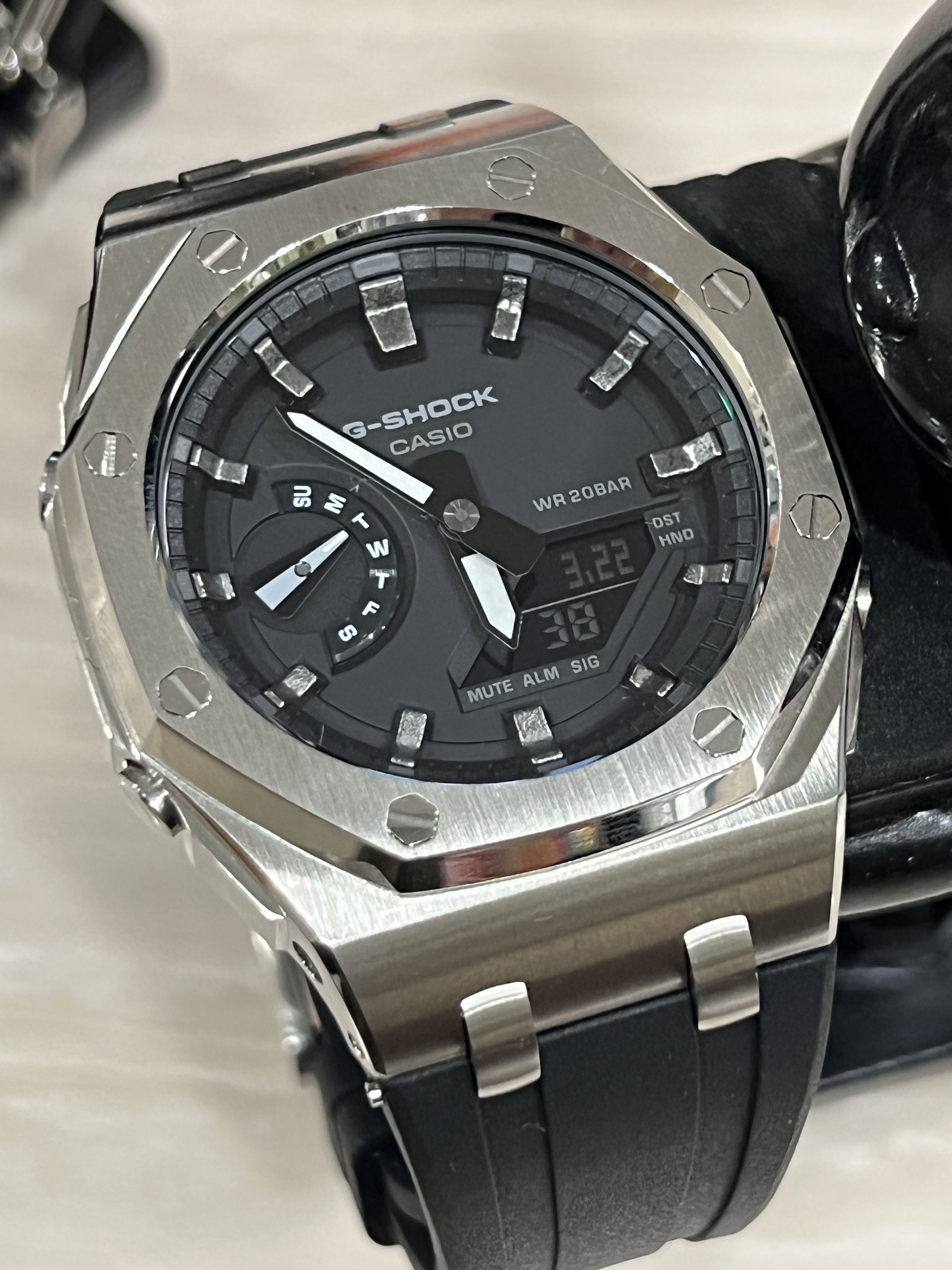 Special custom gunmetal dial ga2100 ga2110 Casioak gshcok mod bundle ...