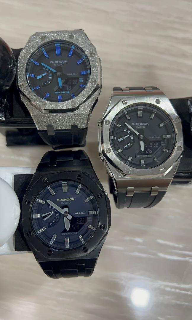 Special custom gunmetal dial ga2100 ga2110 Casioak gshcok mod bundle ...