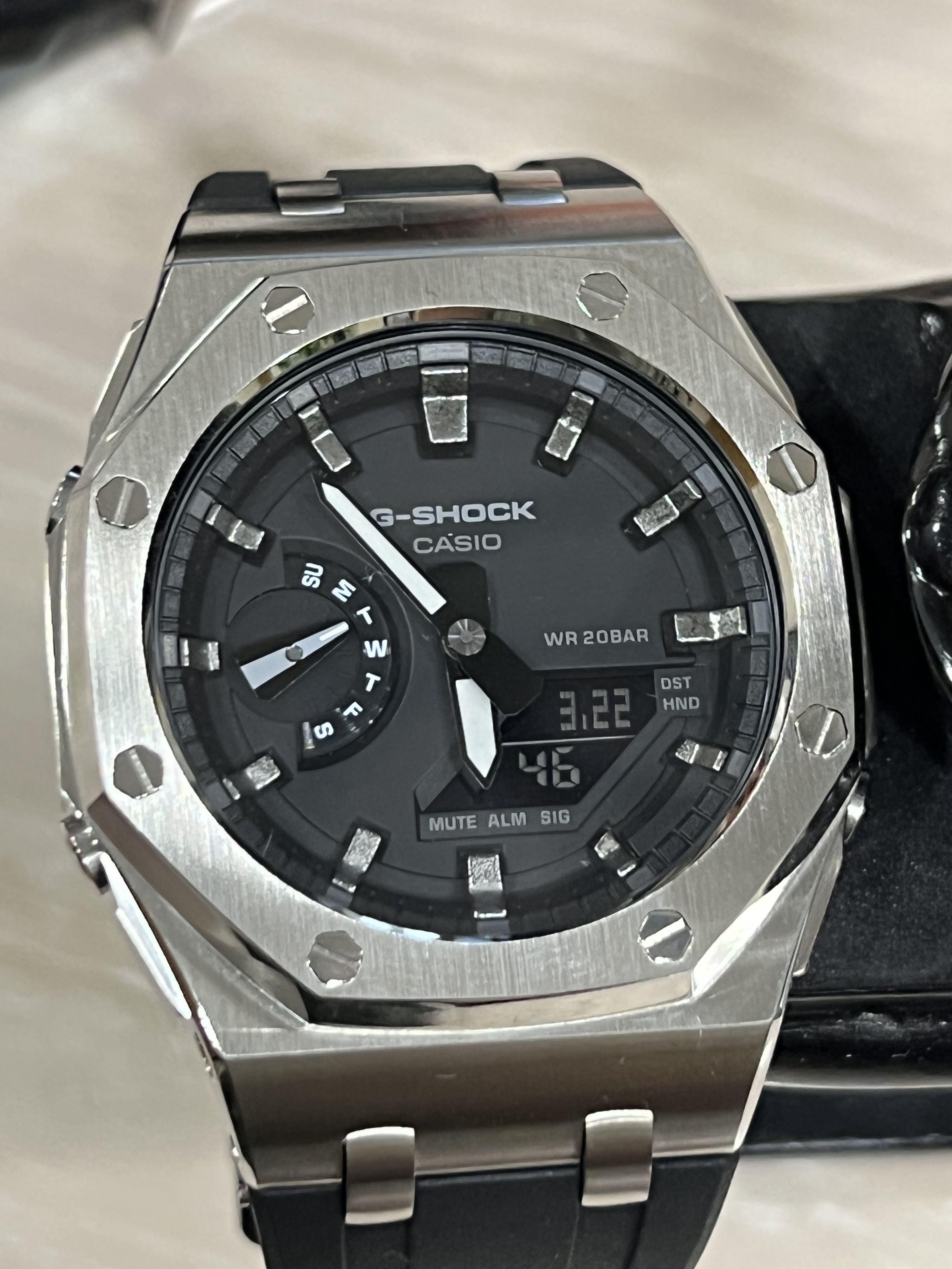 Special custom gunmetal dial ga2100 ga2110 Casioak gshcok mod bundle ...