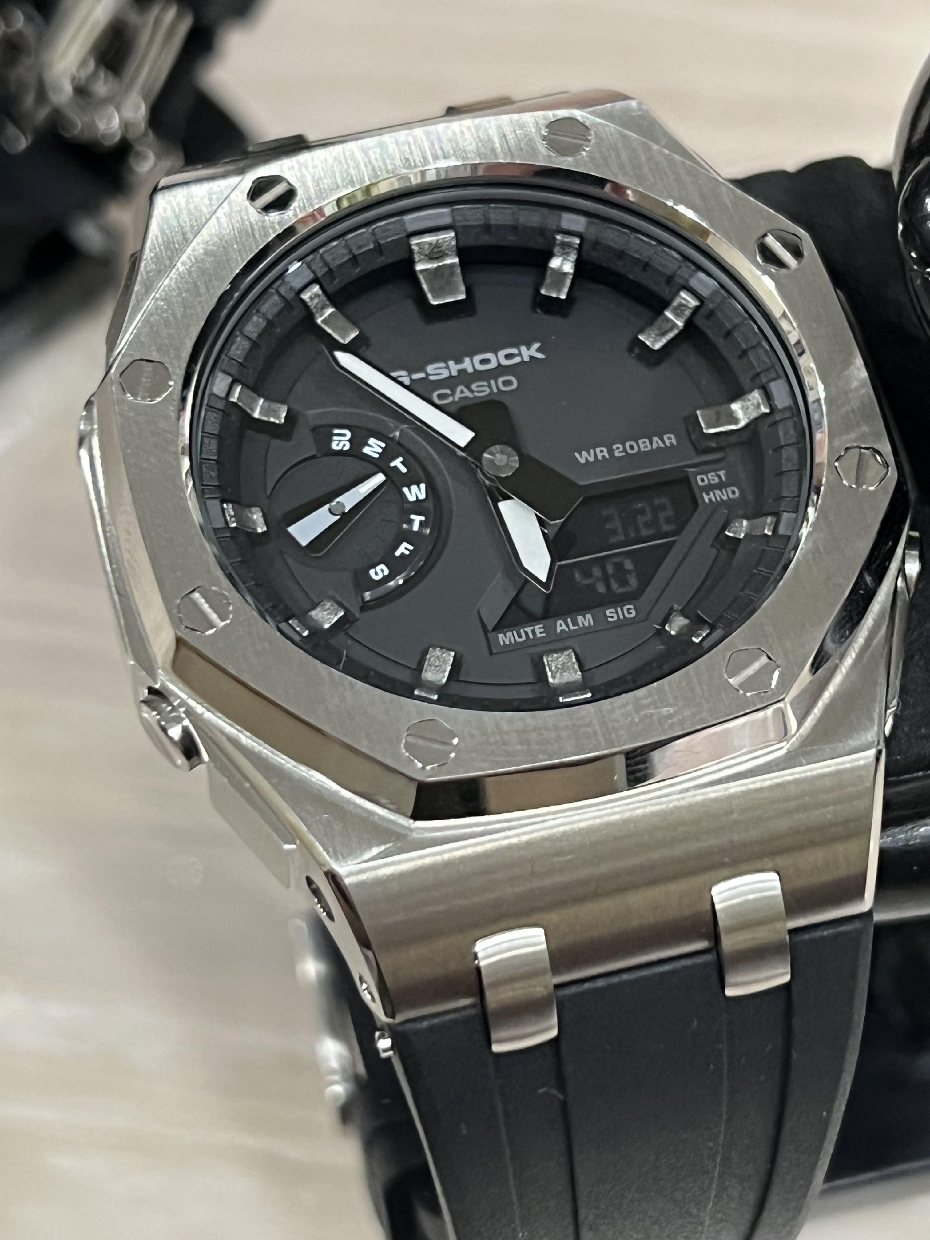 Special custom gunmetal dial ga2100 ga2110 Casioak gshcok mod bundle ...