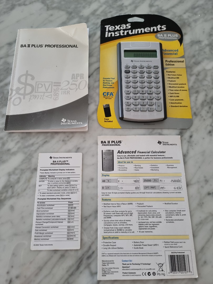 Texas Instruments TI BA II 2 Plus Professional, Hobbies & Toys ...