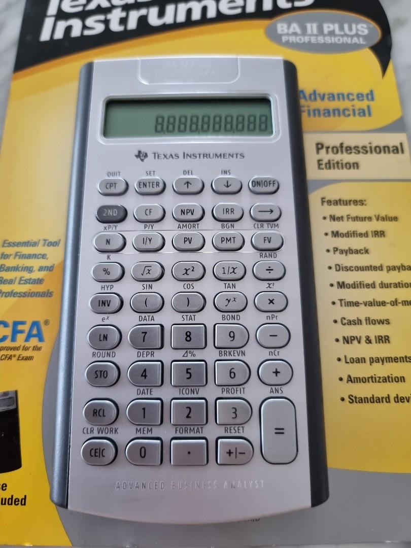 Texas Instruments TI BA II 2 Plus Professional, Hobbies & Toys ...