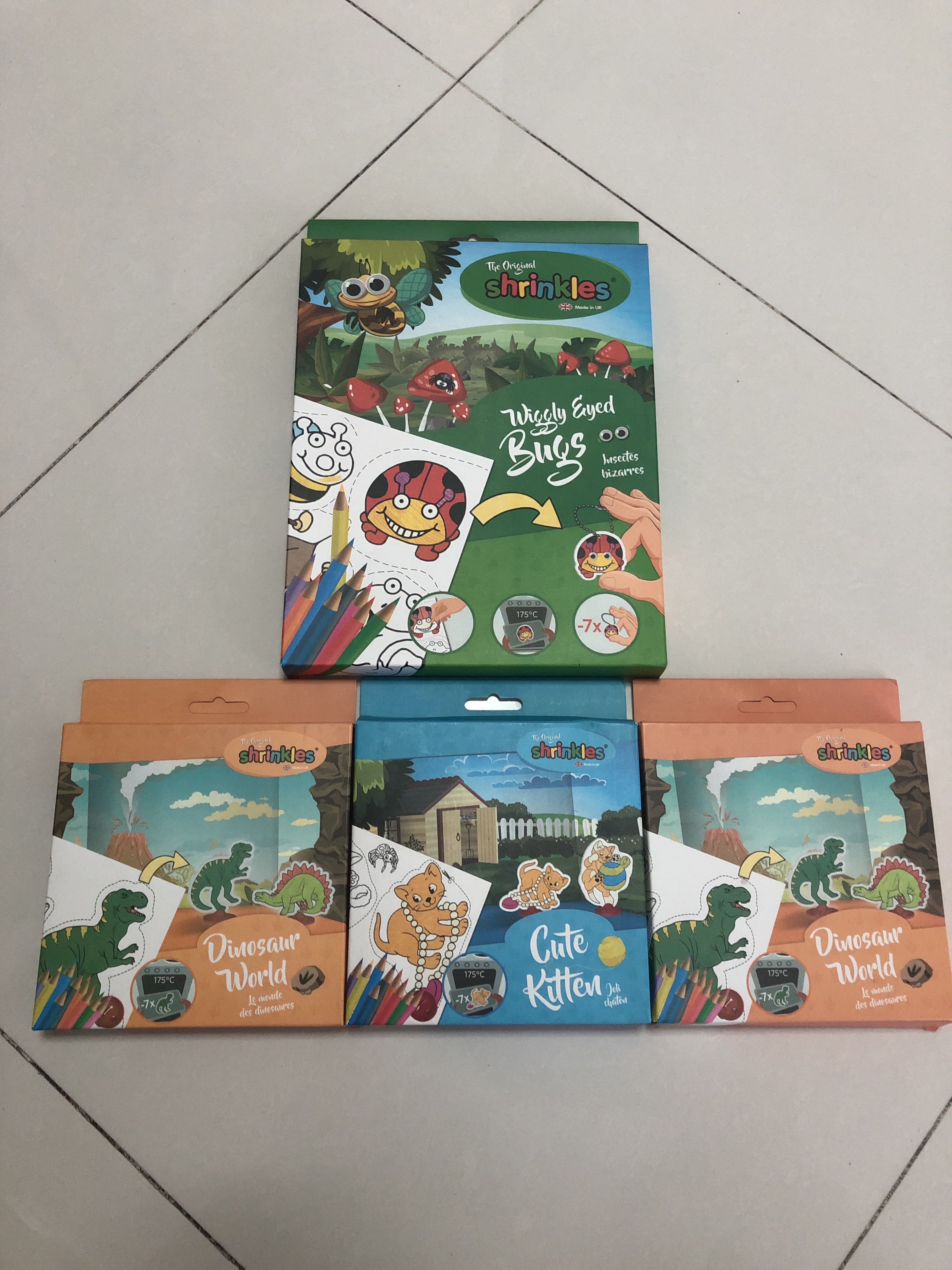 Shrink art, the Original shrinkables Dinosaur, bugs, Kittens, Hobbies ...