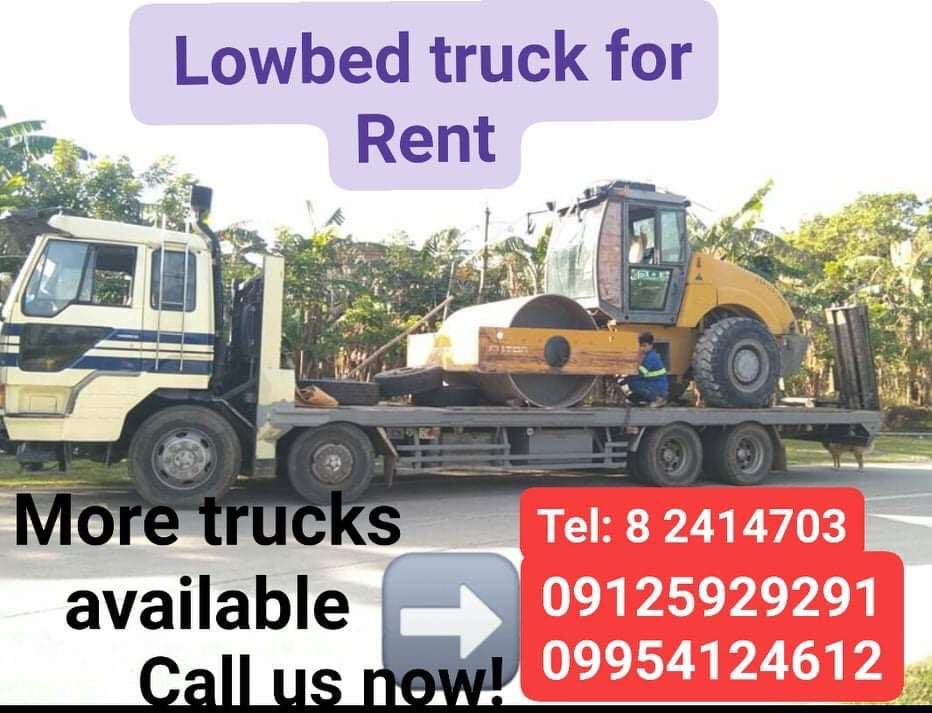 Truck for rent lowbed truck 10wheeler wing van 6wheeler closed van open ...