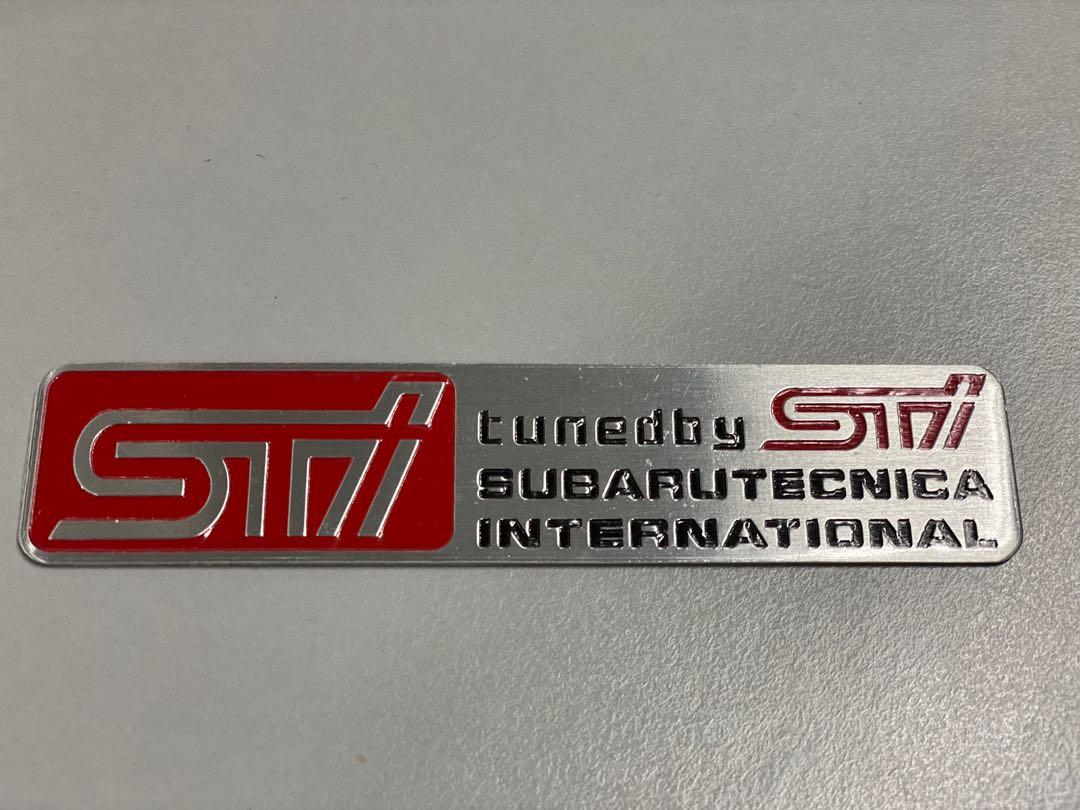 Tuned by STi Engraved Metal Badge, Car Accessories, Accessories on ...