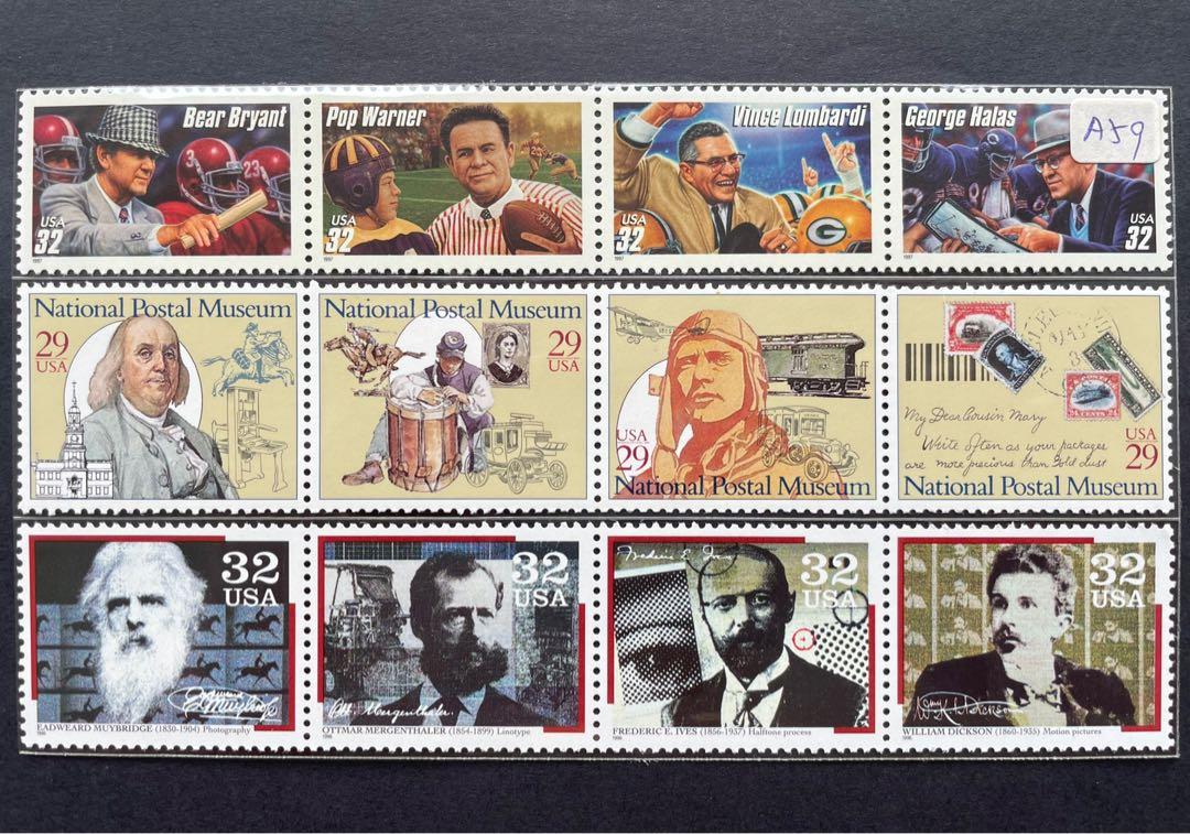 A59 - USA Famous People, Football & National Postal Museum ...