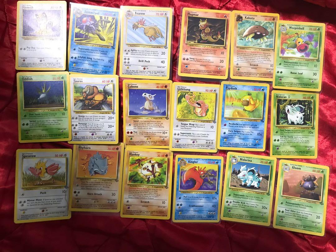 Vintage base set Pokémon cards, commons and uncommons some have ...