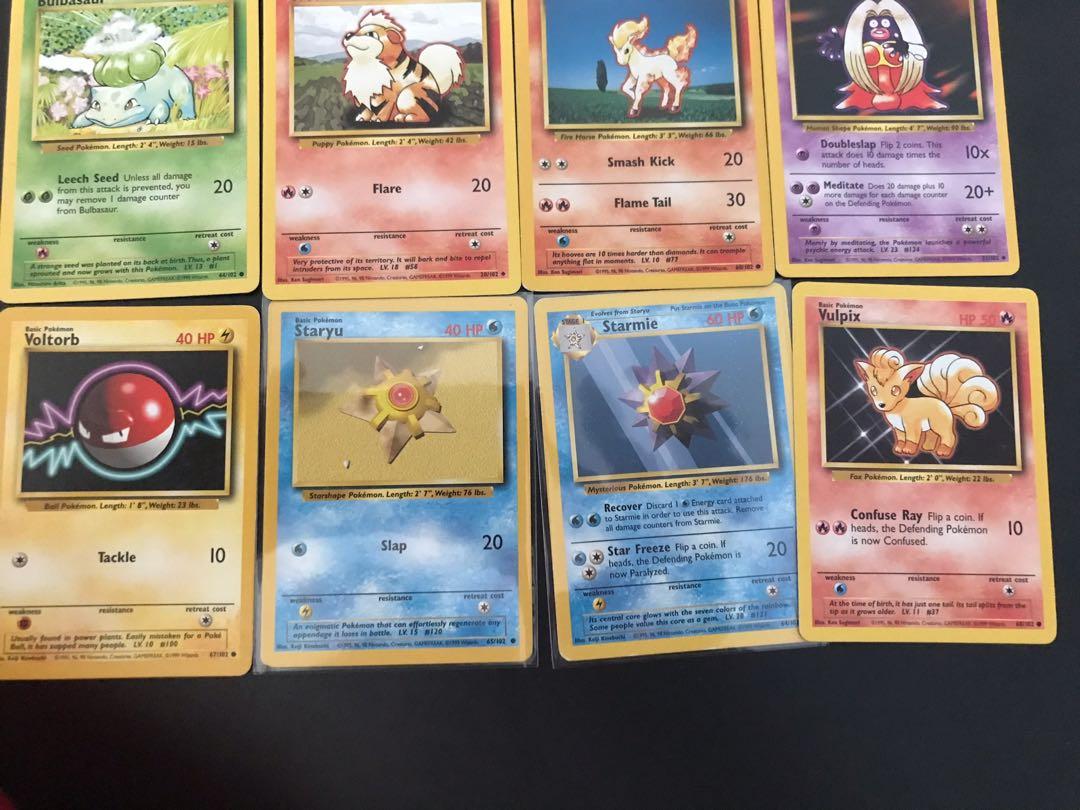 Vintage base set Pokémon cards, commons and uncommons some have ...