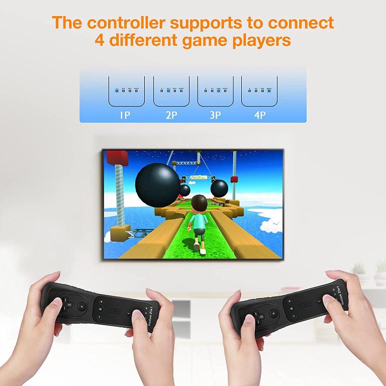 Wii Controller, 2 in 1 Wii Remote Controller with Motion Plus for ...