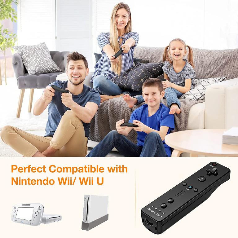 Wii Controller, 2 in 1 Wii Remote Controller with Motion Plus for ...