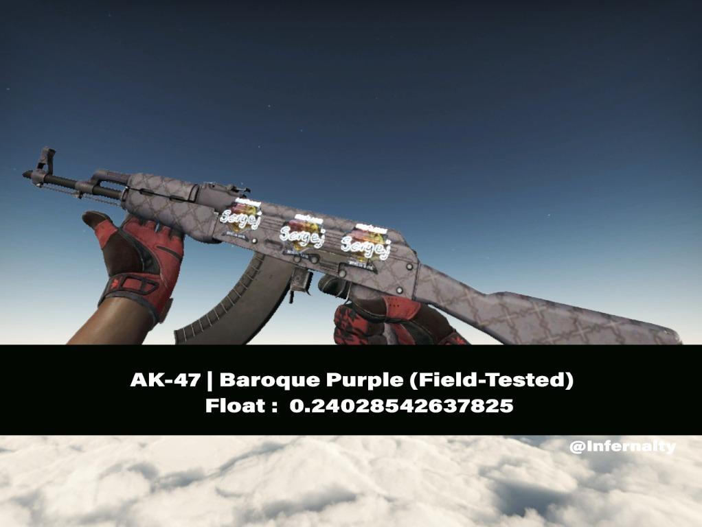 AK-47 Baroque Purple FT CSGO SKINS KNIVES, Video Gaming, Gaming ...