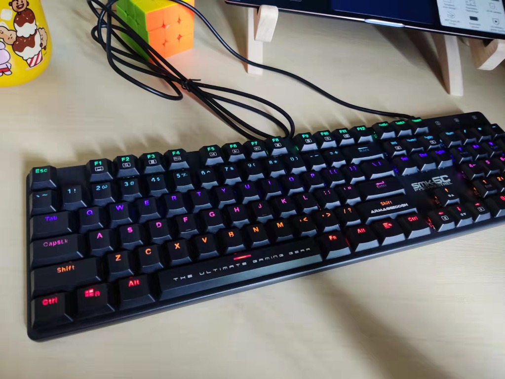 Armaggeddon SMK-6C Blue Switch 104 Keys Low Profile Mechanical Gaming ...