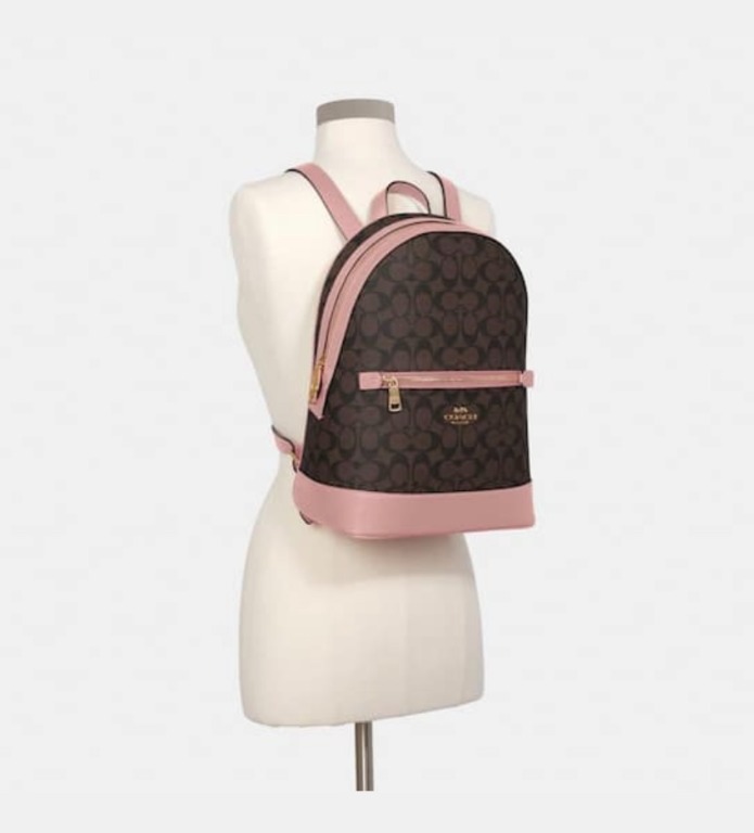 AUTHENTIC COACH Kenley Backpack In Signature Canvas, Women's Fashion ...