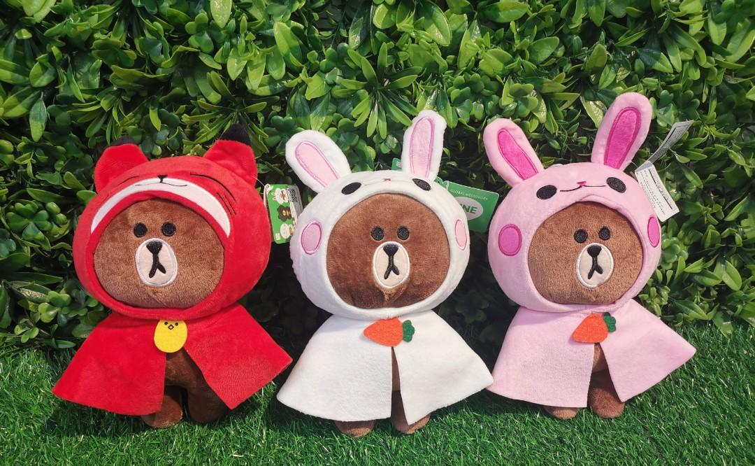 Authentic line friends Japan pretend costume rabbit bunny pink / fox ...