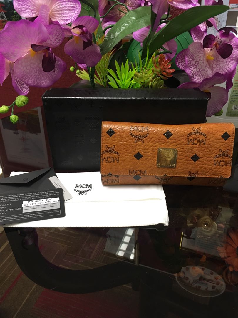 Authentic MCM Long Wallet, Women's Fashion, Bags & Wallets on Carousell