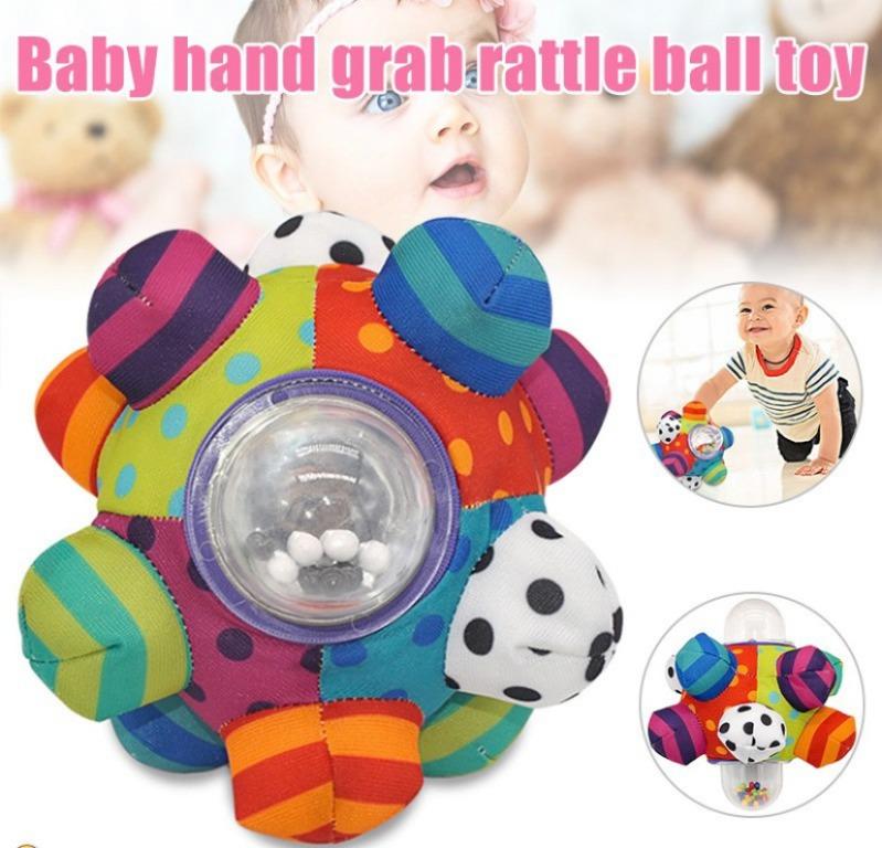 Baby Developmental Bumpy Ball Toy Hand Grab Rattle Ball Grasp Bumps ...