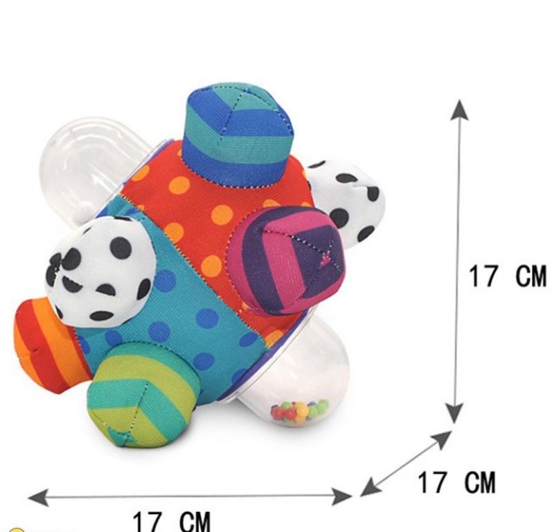 Baby Developmental Bumpy Ball Toy Hand Grab Rattle Ball Grasp Bumps ...