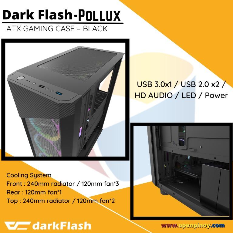 BRAND NEW : Darkflash Pollux Mid Tower ATX Gaming Case (Black ...