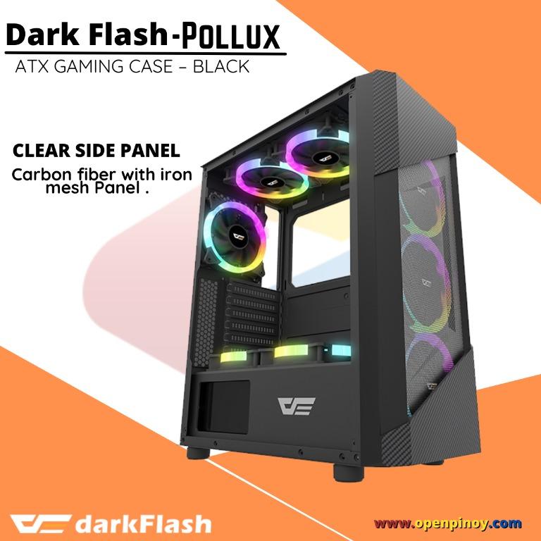 BRAND NEW : Darkflash Pollux Mid Tower ATX Gaming Case (Black), Computers & Tech, Desktops on ...