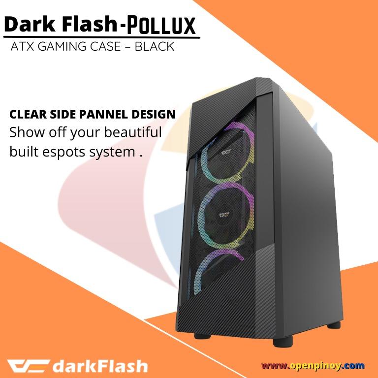 BRAND NEW : Darkflash Pollux Mid Tower ATX Gaming Case (Black), Computers & Tech, Desktops on ...