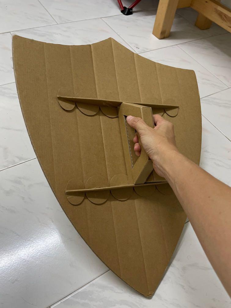 Cardboard shield, Hobbies & Toys, Toys & Games on Carousell