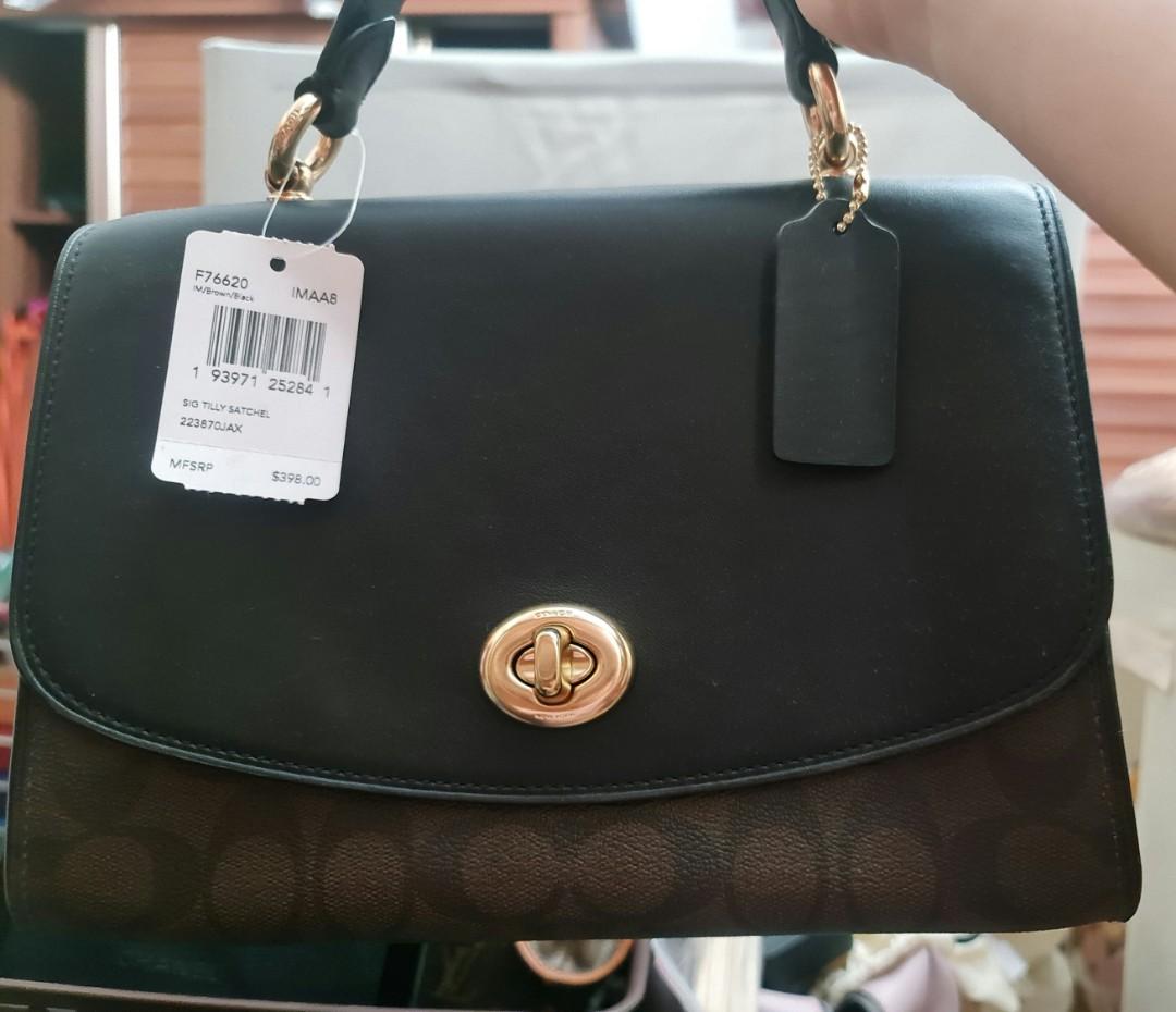 Coach leather bag with strap, Luxury, Bags & Wallets on Carousell