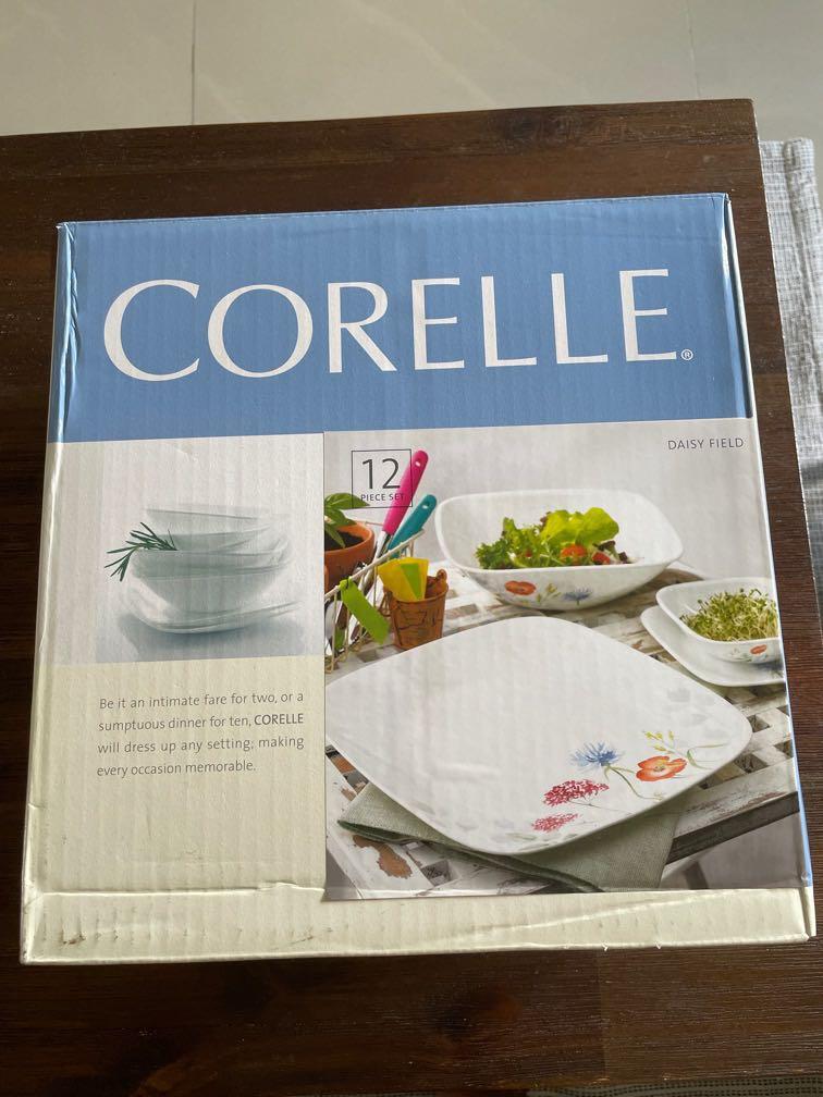 Corelle Daisy Field 12 Piece Dinnerware Set, Furniture & Home Living ...