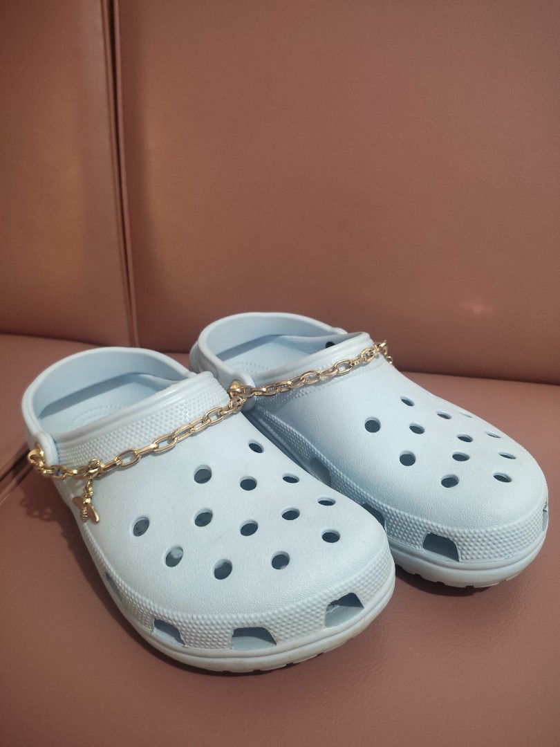 Crocs classic OG with chain, Women's Fashion, Footwear, Slippers and ...